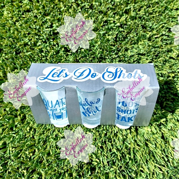Handmade/Custom | Dining | New 3pc Custom Shot Glass Set | Poshmark